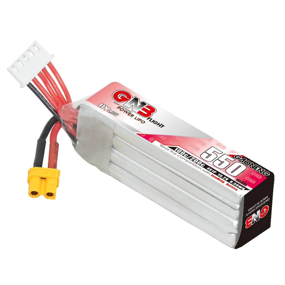 GAONENG GNB LiHV 4S 15.2V 550mAh 100C XT30 LiPo Battery Long Type [DG ...